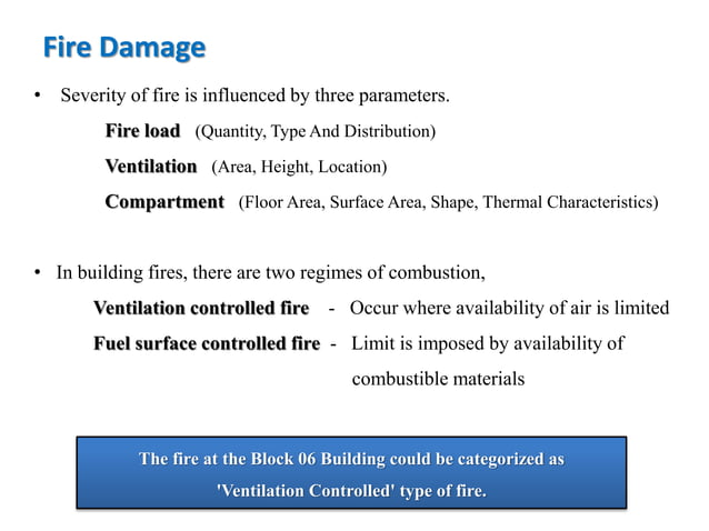 Assessment of fire damage and structural rectification process. | PDF ...