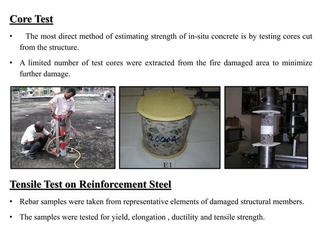 Assessment of fire damage and structural rectification process. | PDF ...