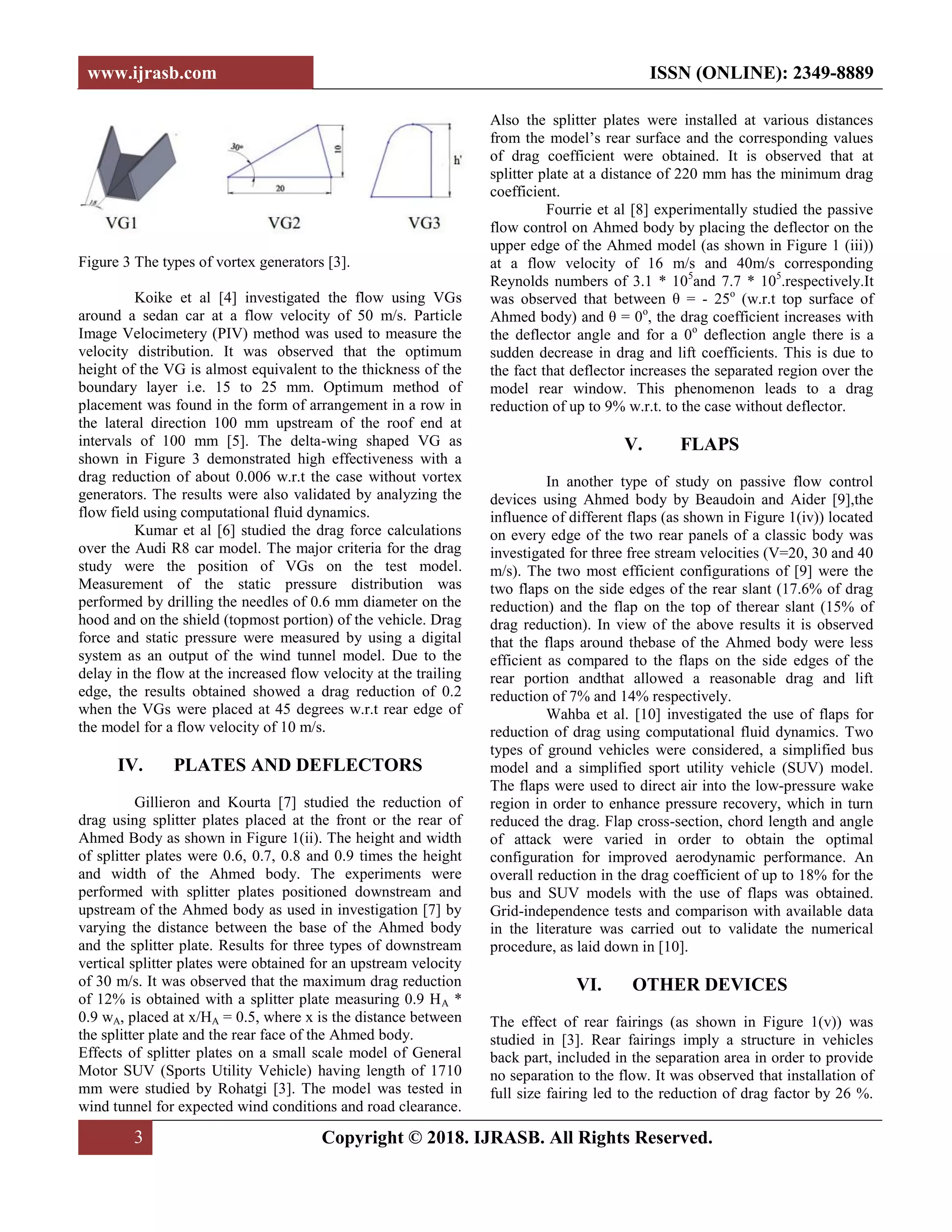 Assessment of Flow Control using Passive Devices around Bluff Bodies | PDF