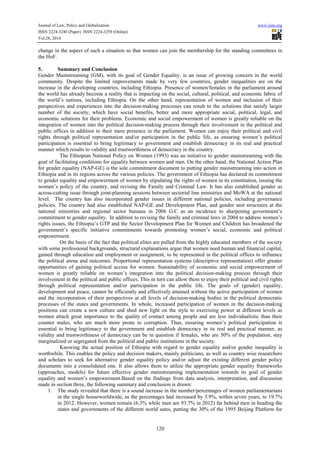 Assessment of gender equality in ethiopia | PDF