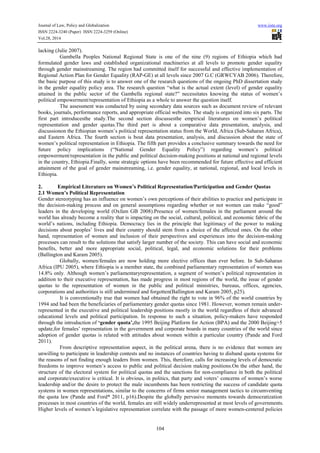 Assessment of gender equality in ethiopia | PDF