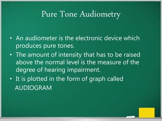 Assessment of hearing | PPTX