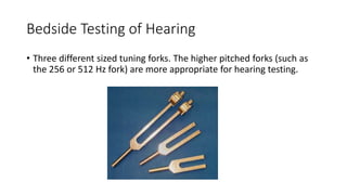 ASSESSMENT OF HEARING | PDF | Ear, Nose and Throat Conditions ...