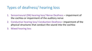 ASSESSMENT OF HEARING | PDF | Ear, Nose and Throat Conditions ...