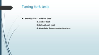 Assessment of hearing | PPTX