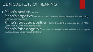 Assessment of hearing | PDF