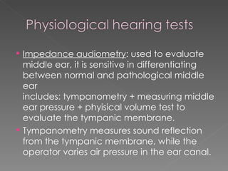 Assessment of hearing_in_children1 | PPT | Digital Audio | Computer Software and Applications
