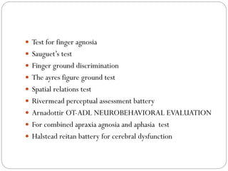 Assessment of higher motor functions | PPTX