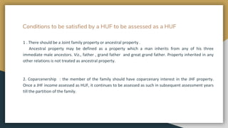 Assessment of huf | PPTX