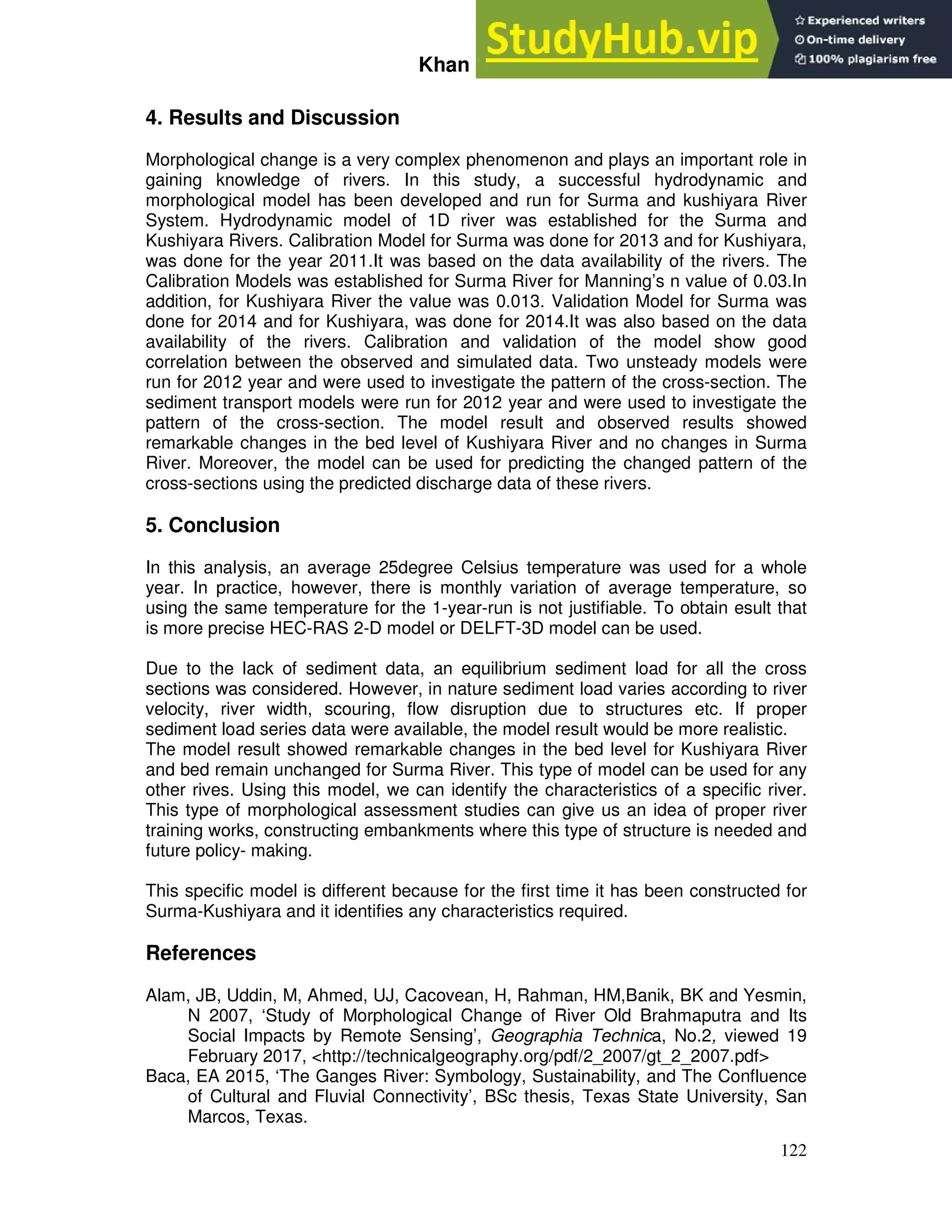 Assessment Of Hydro-Morphological Change Of Surma-Kushiyara River ...