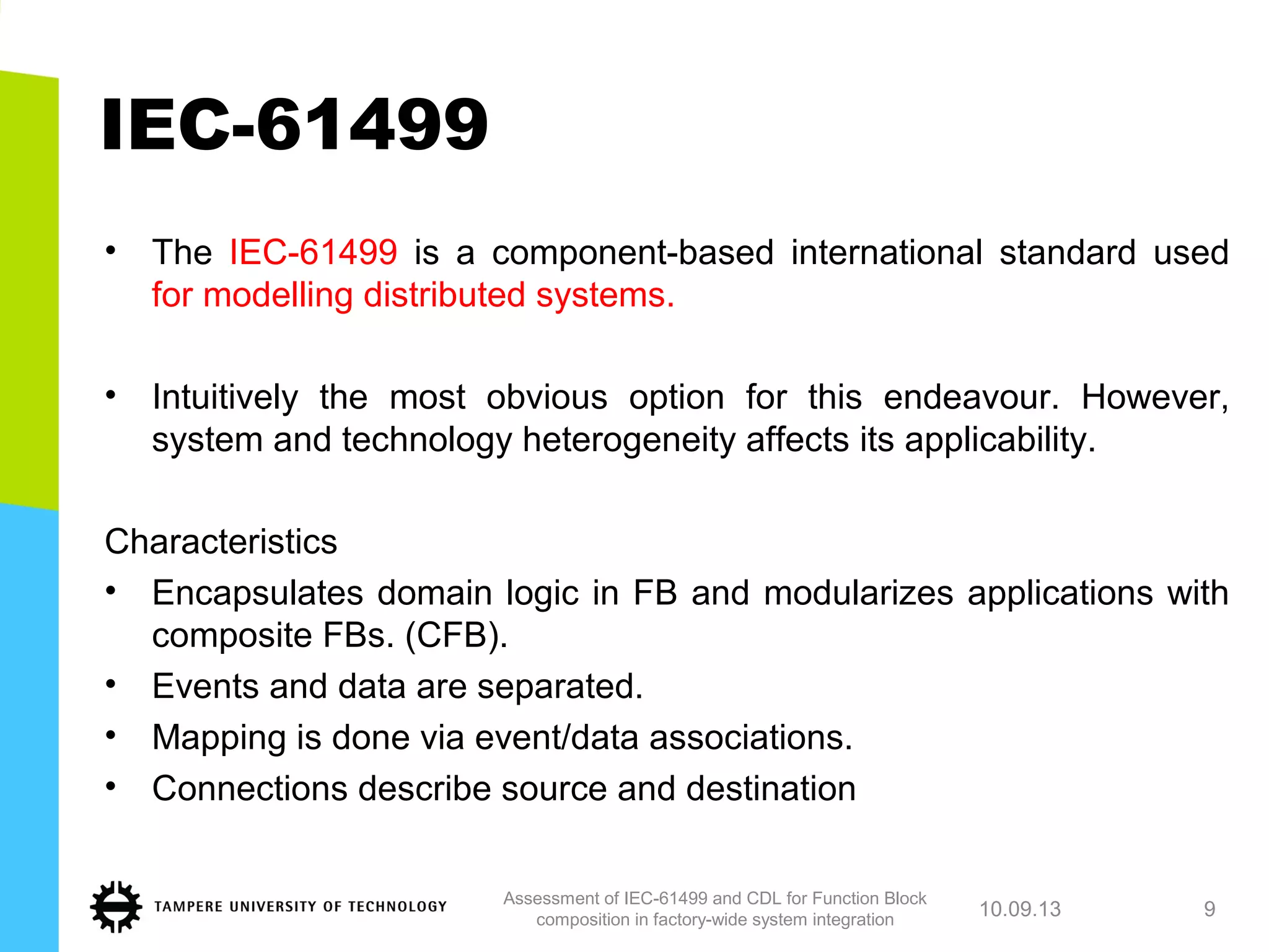 Assessment Of Iec 61499 And Cdl For Function Block Composition In Factory Wide System 3236