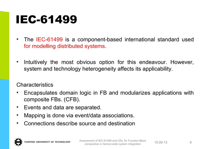 Assessment Of Iec 61499 And Cdl For Function Block Composition In Factory Wide System
