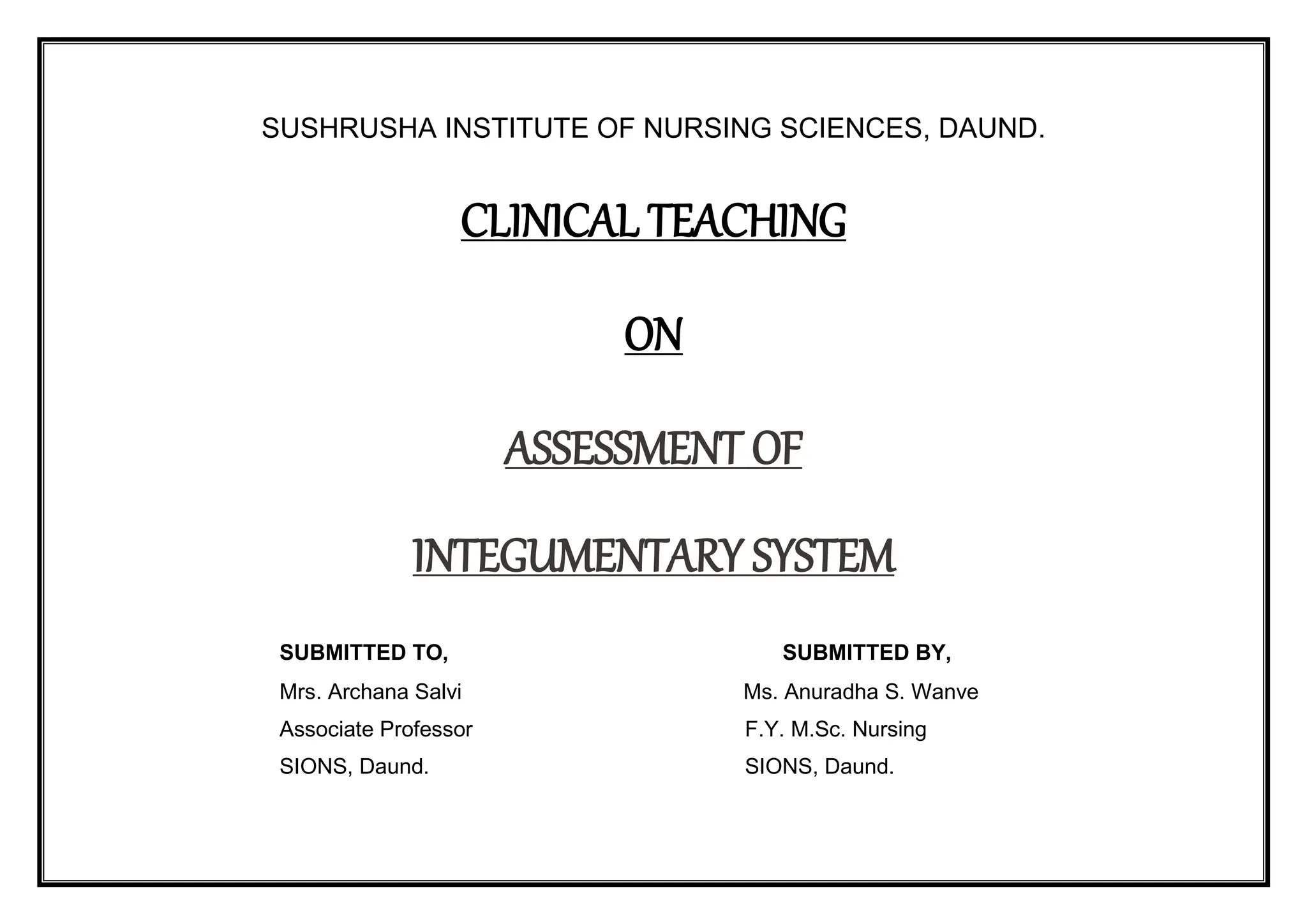 assessment of integumentary system.docxbBbbaj | DOCX
