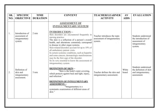 assessment of integumentary system.docxbBbbaj | DOCX