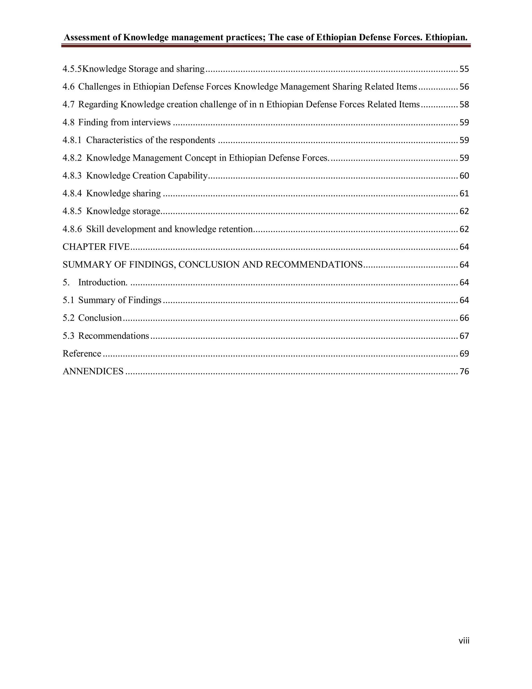 Assessment of knowledge management practices the case of ethiopian defense forces, ethiopian. | PDF