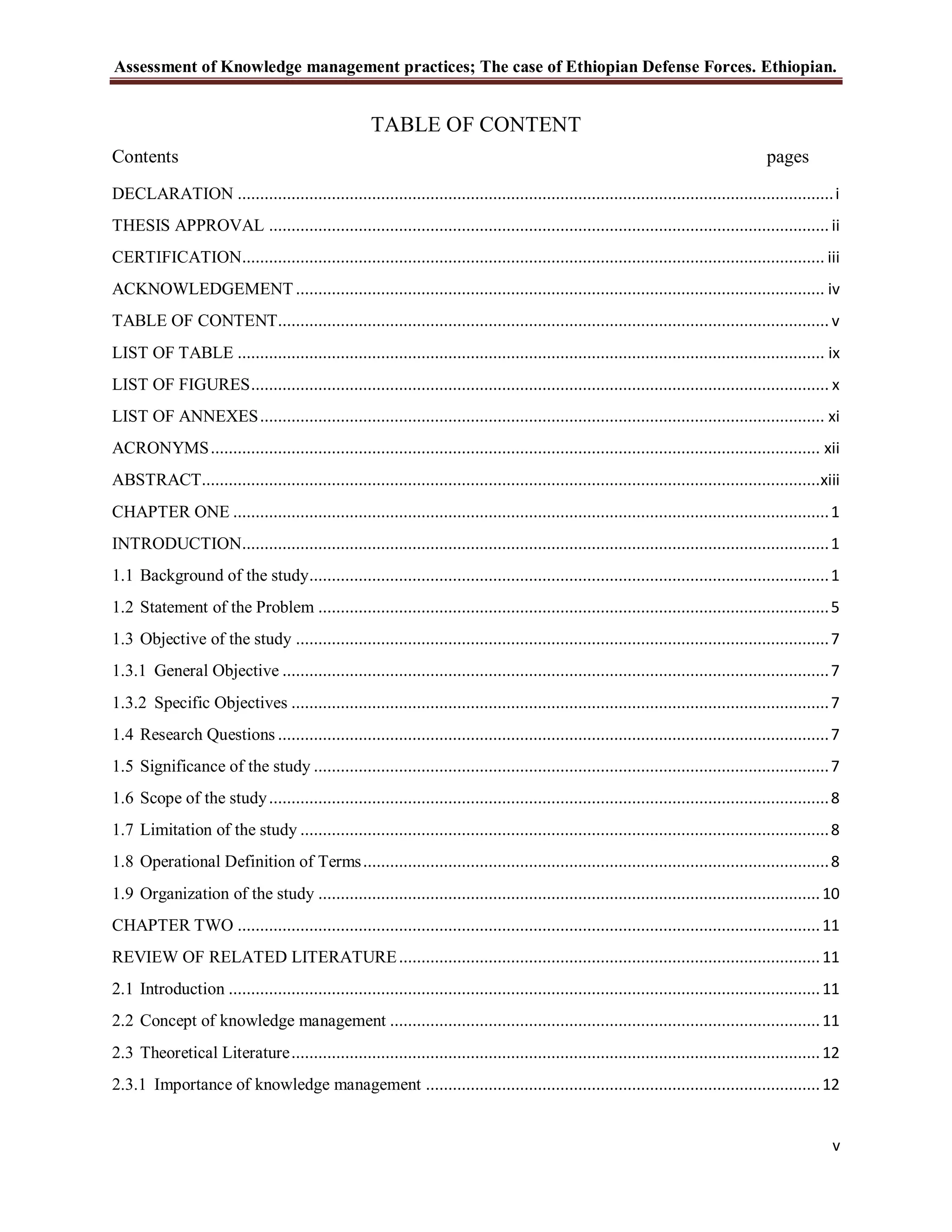 Assessment of knowledge management practices the case of ethiopian defense forces, ethiopian. | PDF