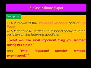 Assessment of learning | PPTX