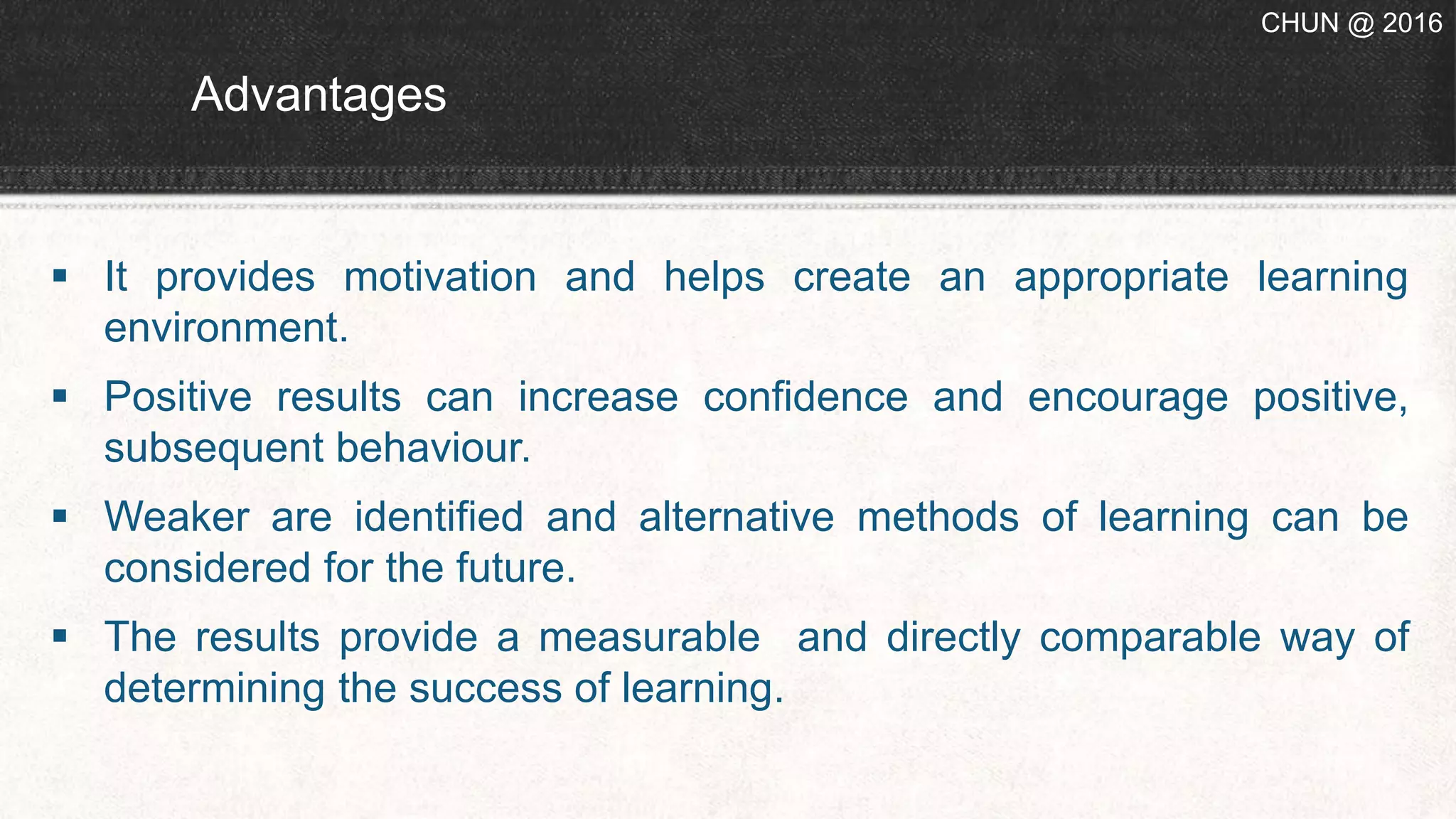 TSLB3033 Principles and Practice in English Language Teaching - Assessment of Learning | PPTX