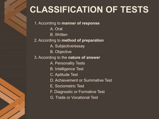 Assessment of learning | PPTX | Standardized Testing | Educational ...