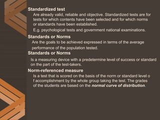 Assessment of learning | PPTX | Standardized Testing | Educational ...