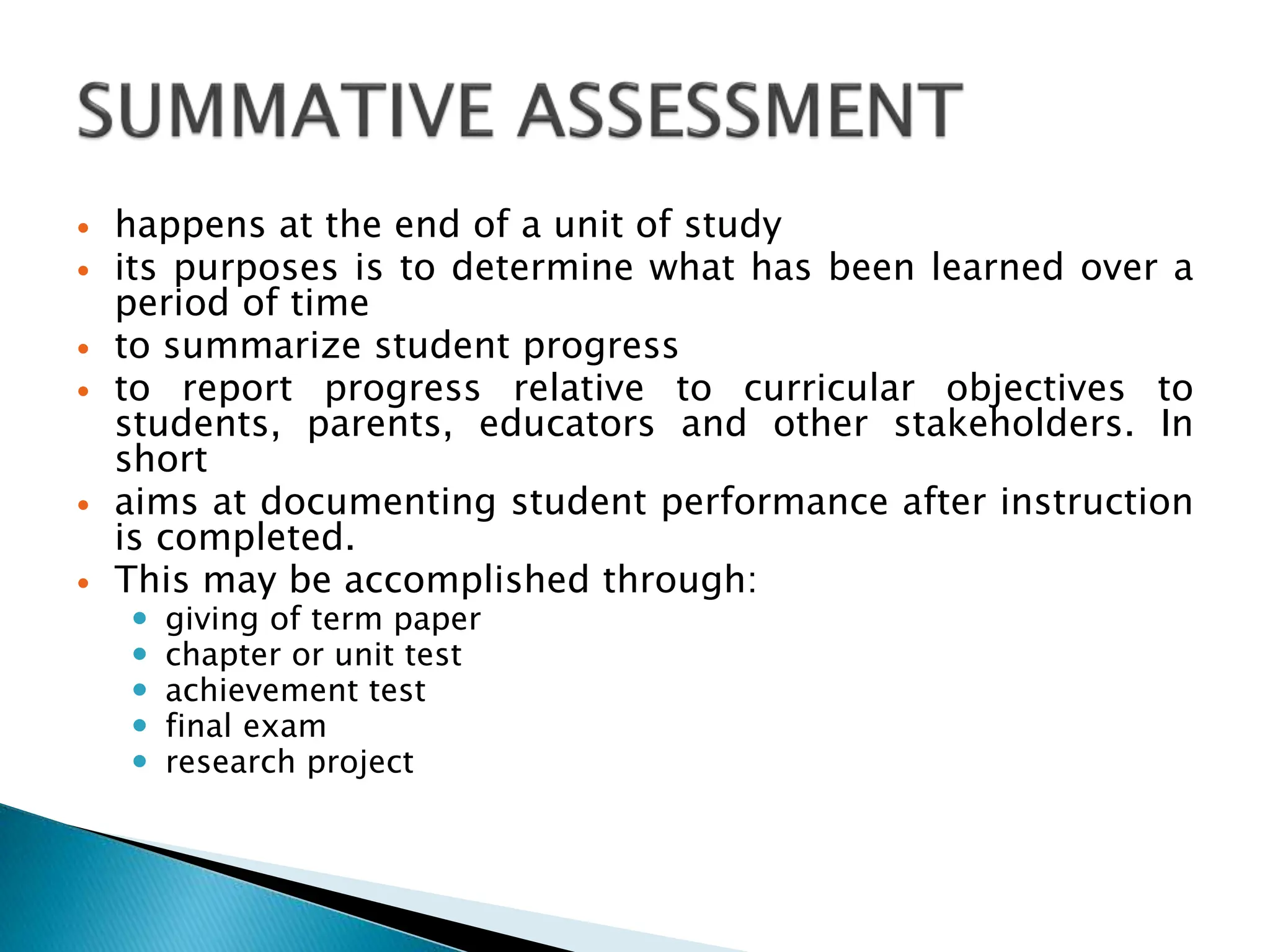 PRESENTATION ON LEARNING ASSESSMENT TOOLS | PPTX