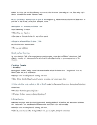 Assessment of learning 1 | DOCX