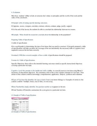 Assessment of learning 1 | DOCX