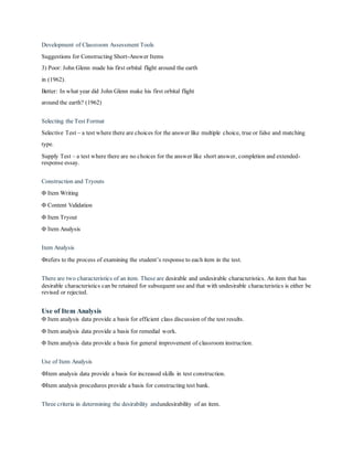 Assessment of learning 1 | PDF