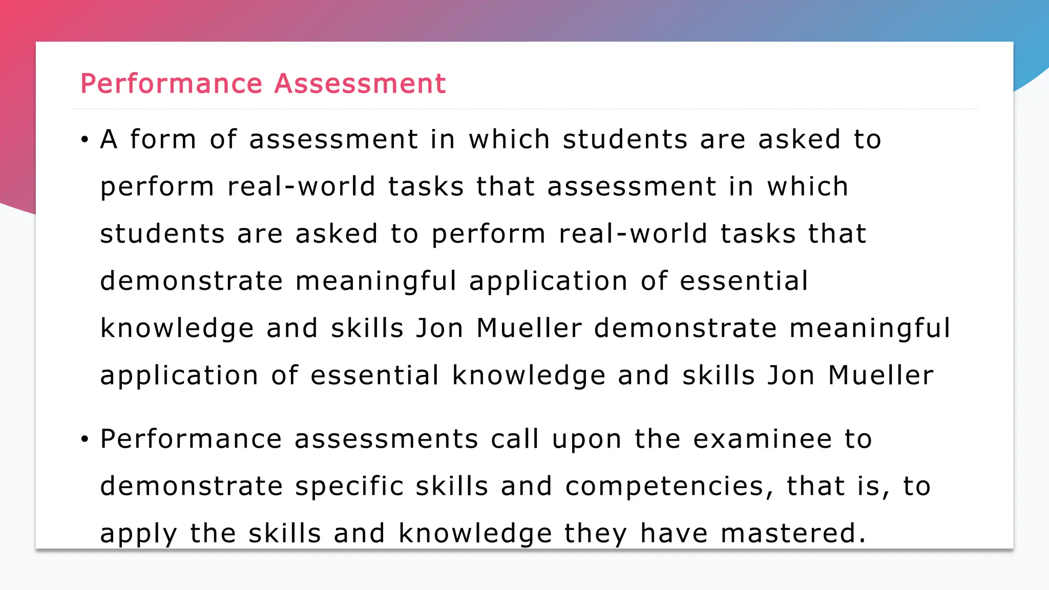 ASSESSMENT OF LEARNING 2 PERFORMANCE ASSESSMENT Lesson 4.pptx