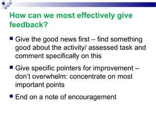 Assessment of learning in the classroom | PPT