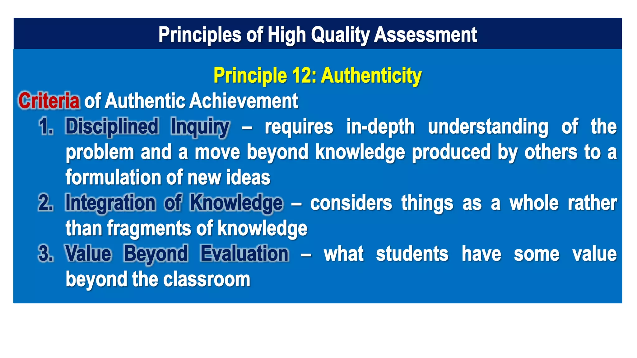 ASSESSMENT OF STUDENT LEARNING | PPTX