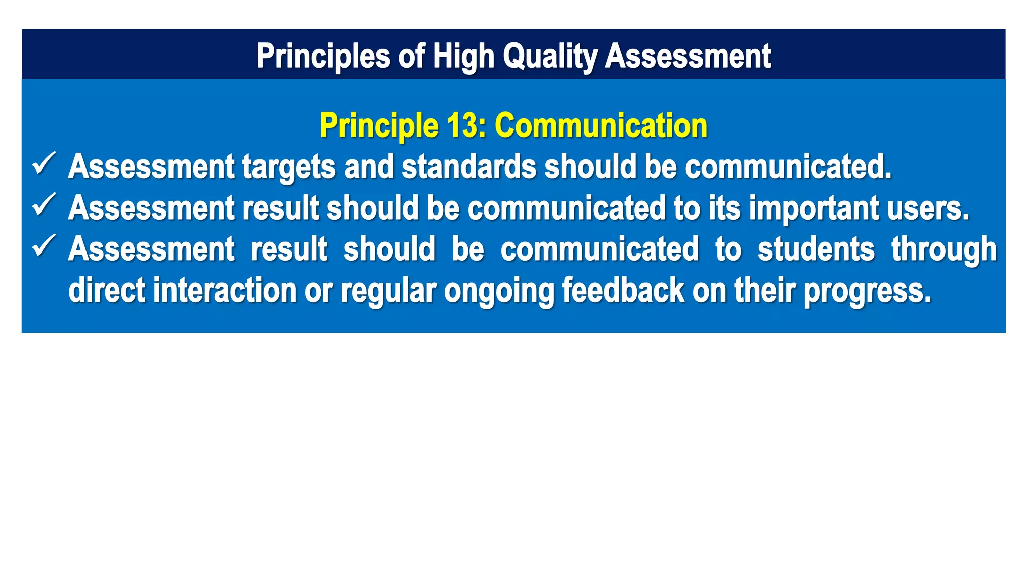 ASSESSMENT OF STUDENT LEARNING | PPTX