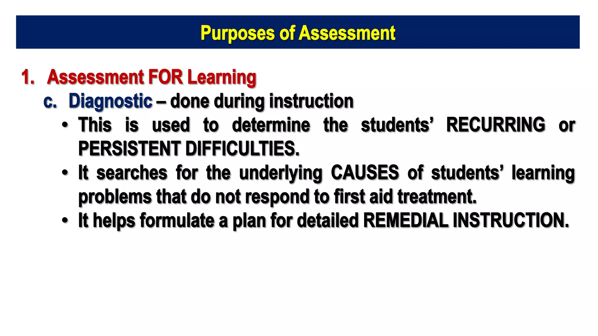 ASSESSMENT OF STUDENT LEARNING | PPTX