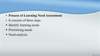 Assessment of learning needs | PPTX