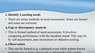 Assessment of learning needs | PPTX