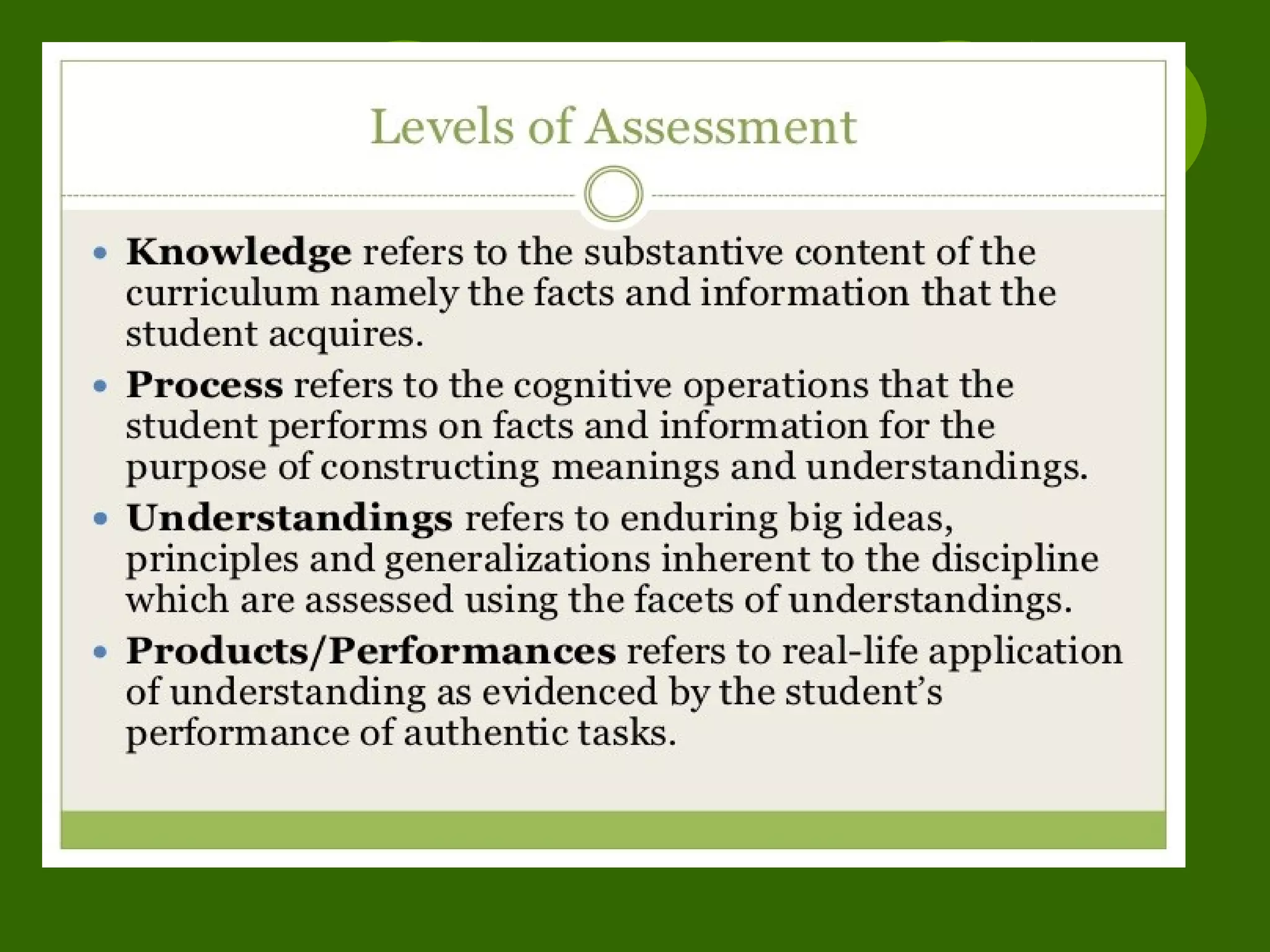 Assessment of learning outcomes | PPT