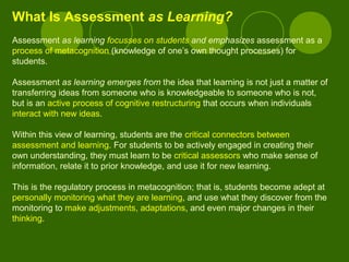 Assessment For Learning