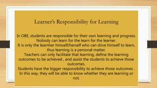 Assessment of learning outcomes in OBE | PPTX