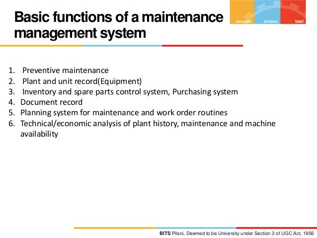 Assessment Of Maintenance Management System assessment-of-maintenance-management-system
