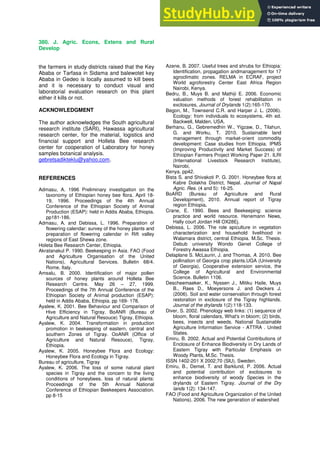 Assessment Of Major Honey Bee Flora Resources On Selected Districts Of ...