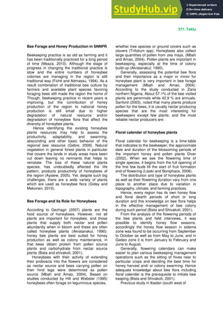 Assessment Of Major Honey Bee Flora Resources On Selected Districts Of ...