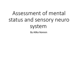 assessment of mental status-1.pptx in nursing | PPT
