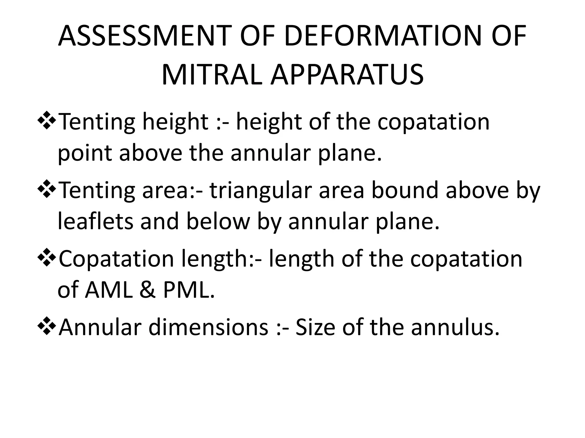 Assessment of mitral valve by TEE | PPTX