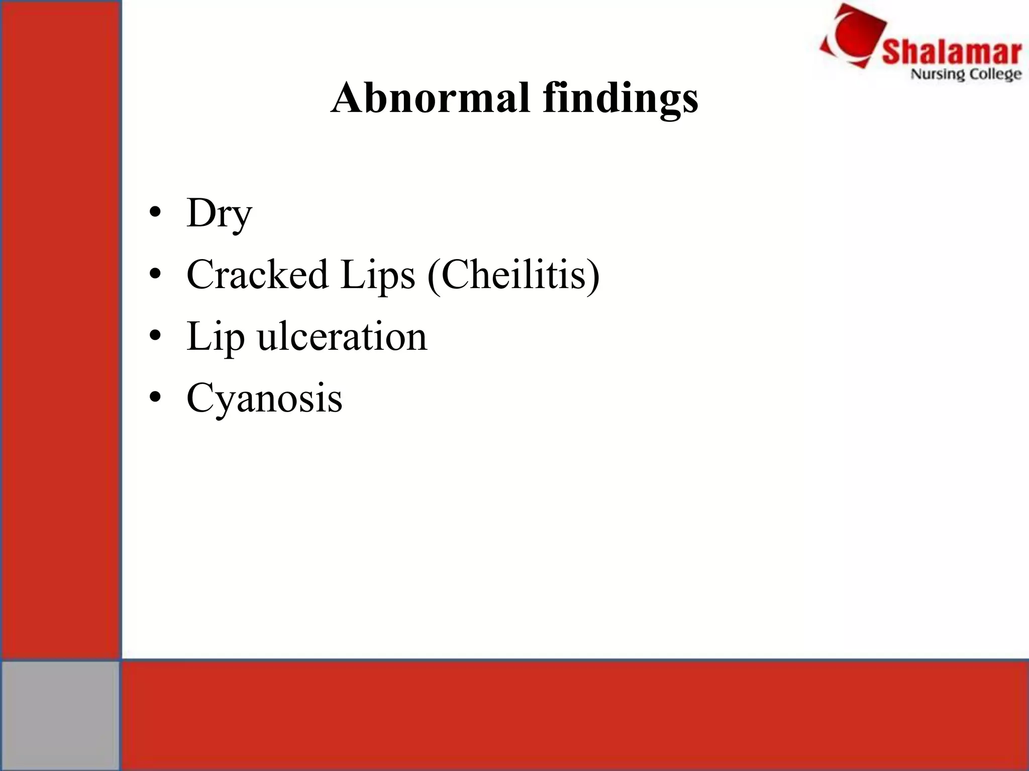 Assessment of Mouth &Pharynx | PDF