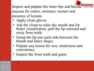 Assessment of Mouth &Pharynx | PDF