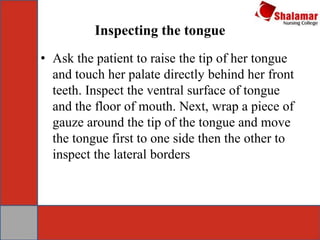 Assessment of Mouth &Pharynx | PDF