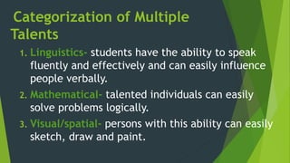 Assessment of multiple talents | PPTX