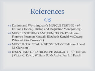 Assessment of muscle power | PPTX