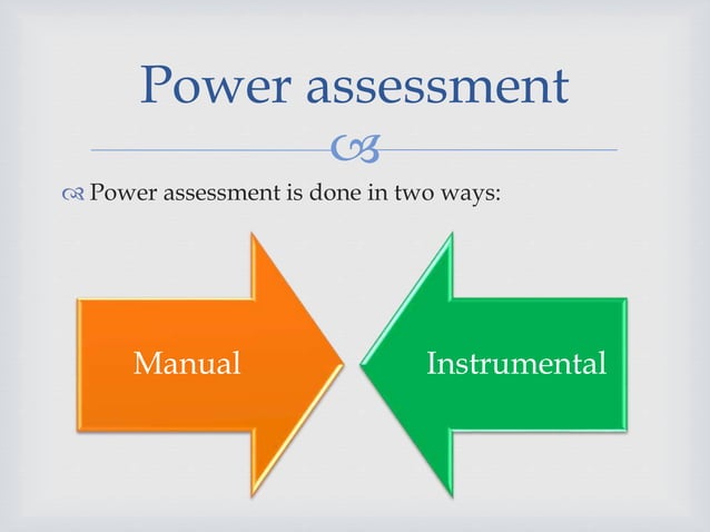 Assessment of muscle power | PPTX