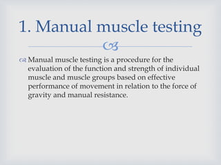 Assessment of muscle power | PPTX